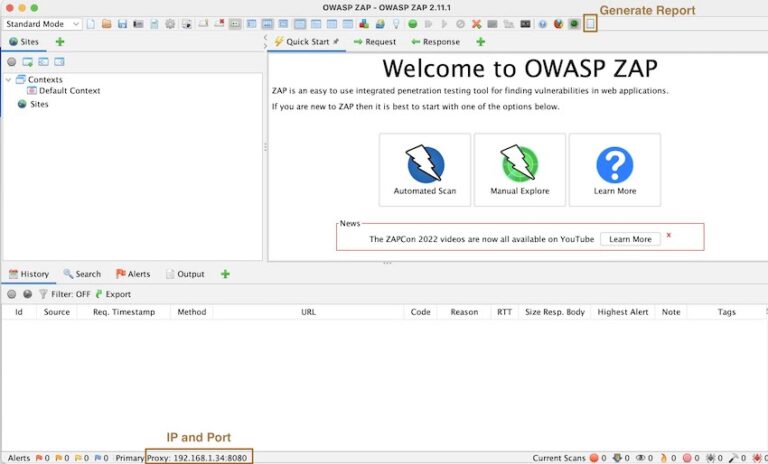 Identify mobile app vulnerability using ZAP tool - Mobi Tech Wise